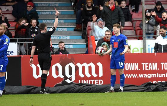 Toby Sims Harrogate Sent Off Second Editorial Stock Photo - Stock Image ...