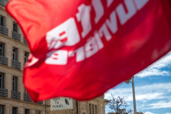 Red Flags Fly Wind Front Streetart Editorial Stock Photo - Stock Image ...