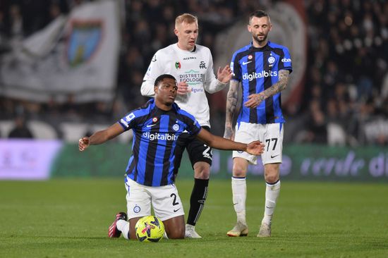 Denzel Dumfries Inter Disappointment During Serie Editorial Stock Photo ...