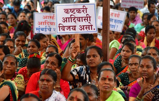 Mumbai Adivasi Mahamorcha Protest Rally Organized Editorial Stock Photo ...