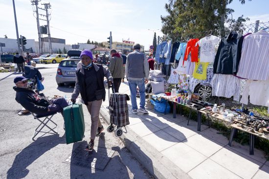 People Attend Gypsy Bazar Athens Greece Editorial Stock Photo - Stock ...