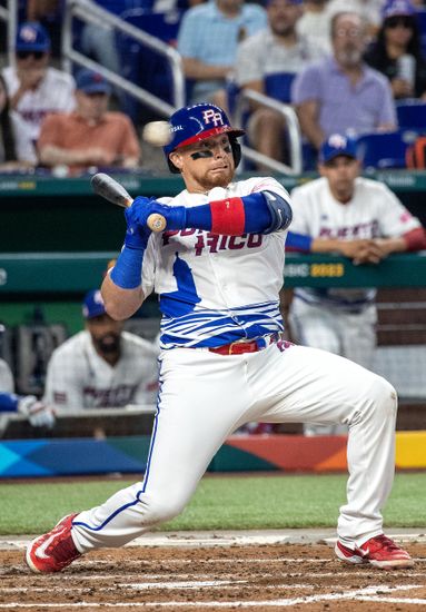 Christian Vazquez Puerto Rico Action During Editorial Stock Photo ...