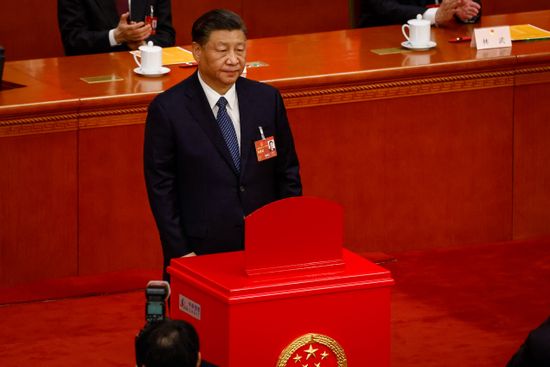 Chinese President Xi Jinping Looks On Editorial Stock Photo - Stock ...