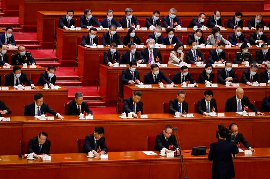Delegates Chinese President Xi Jinping C Editorial Stock Photo - Stock ...