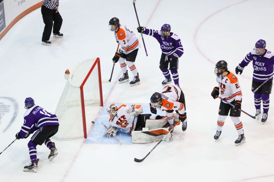 Holy Cross Crusaders Forward Liam Mclinskey Editorial Stock Photo ...