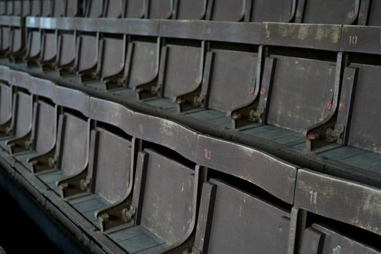 Wooden Seats Johnny Haynes Stand Editorial Stock Photo - Stock Image ...