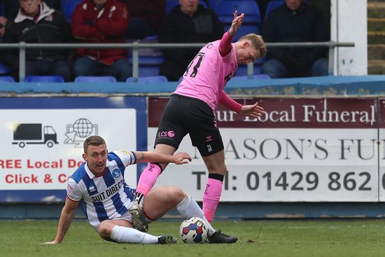 Hartlepool Uniteds David Ferguson Action Northampton Editorial Stock ...