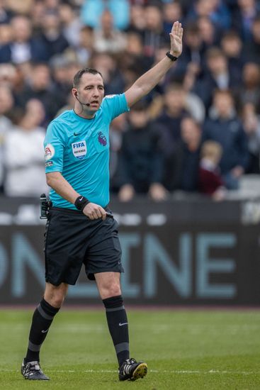Chris Kavanagh Referee During Premier League Editorial Stock Photo ...