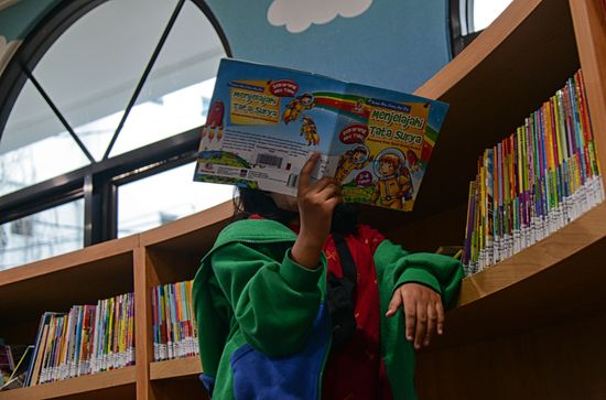 Girl Reading Book Library Bogor West Editorial Stock Photo - Stock ...