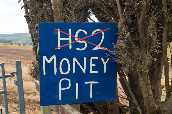 Hs2 Money Pit Sign Wendover Dean Editorial Stock Photo - Stock Image ...