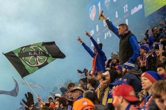 Fc Cincinnati Fans Seen Celebrating During Editorial Stock Photo ...