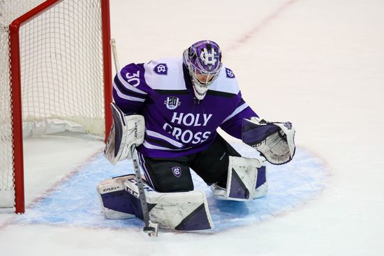 Holy Cross Crusaders Goaltender Jason Grande Editorial Stock Photo ...