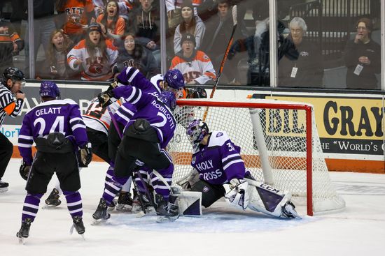 Holy Cross Crusaders Goaltender Jason Grande Editorial Stock Photo ...