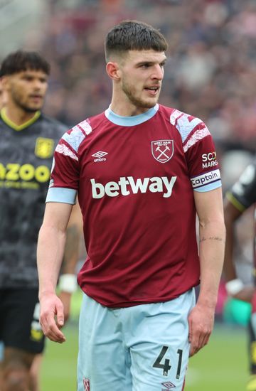 West Ham Uniteds Declan Rice During Editorial Stock Photo - Stock Image ...