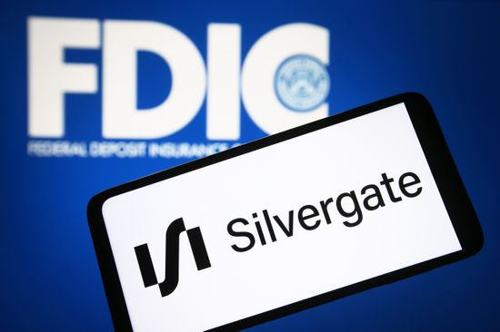 This Photo Illustration Silvergate Bank Logo Editorial Stock Photo ...