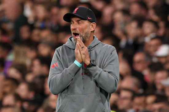 Liverpool Manager Jurgen Klopp Looks Dejected Editorial Stock Photo ...