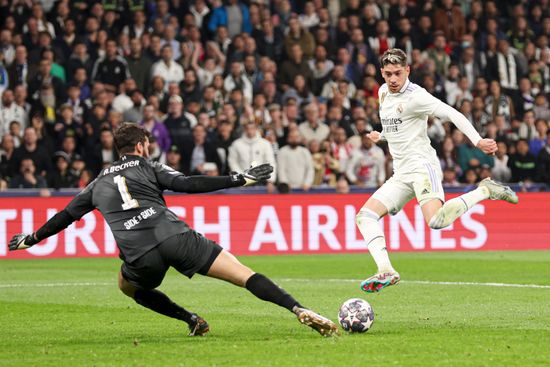 Liverpool Goalkeeper Alisson Becker Saves Federico Editorial Stock ...