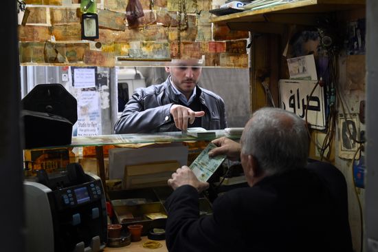 Man Exchanges Money Currency Exchange Shop Editorial Stock Photo ...