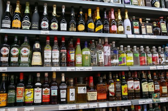 Display Alcohol Offlicence North London Chancellor Editorial Stock ...