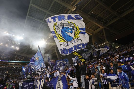Fc Porto Fans Cheer Ahead Uefa Editorial Stock Photo - Stock Image ...