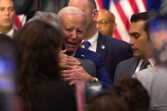 Us President Joe Biden Hugs Supporter Editorial Stock Photo - Stock ...