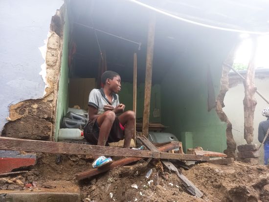 Boy Sits Damaged House Blantyre Malawi Editorial Stock Photo - Stock ...