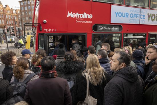 Commuters Queue Bus Stops Outside Waterloo Editorial Stock Photo ...