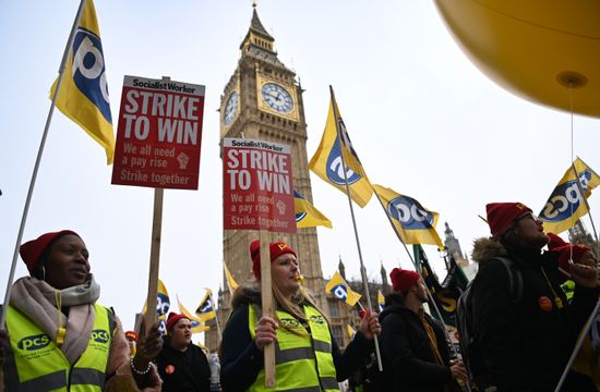 Civil Servant Workers During Rally Outside Editorial Stock Photo ...