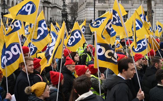 Civil Servant Workers During Rally Outside Editorial Stock Photo ...