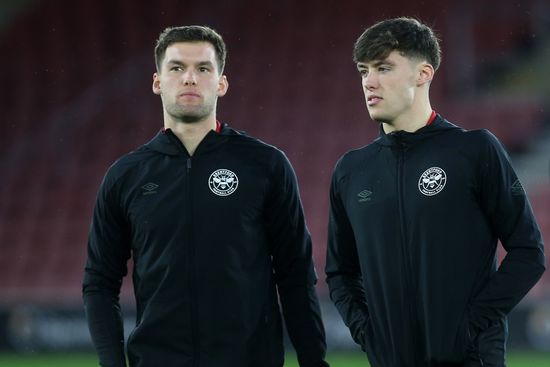 Brentforda Ben Winterbottom Aaron Hickey Look Editorial Stock Photo ...