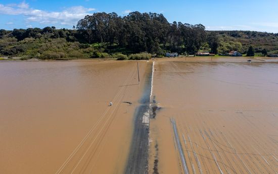 Agricultural Areas Flooded Breached Levee On Editorial Stock Photo ...