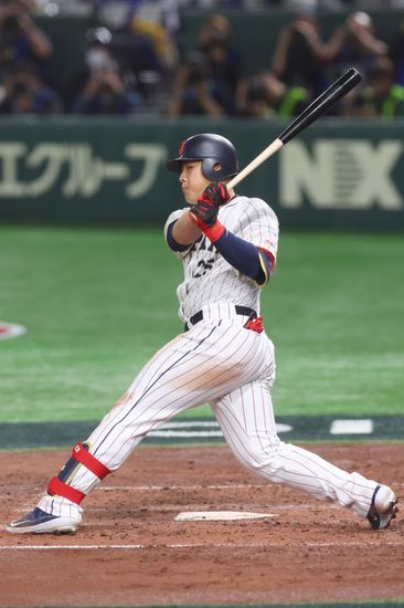 Kazuma Okamoto Jpn Baseball 2023 World Editorial Stock Photo - Stock ...