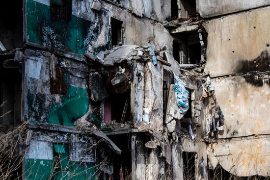 Facade Building That Burned Down Following Editorial Stock Photo ...