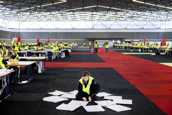 Electoral Official Arranges Voting Forms Rai Editorial Stock Photo ...