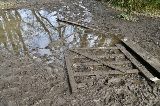 Country Paths Turned Muddy Quagmire After Editorial Stock Photo - Stock ...