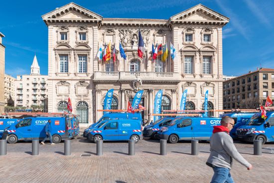 About 50 Blue Vehicles Edf Gdf Editorial Stock Photo - Stock Image ...