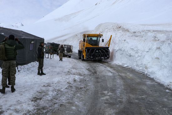 Workers Border Roads Organisation Bro Use Editorial Stock Photo - Stock ...