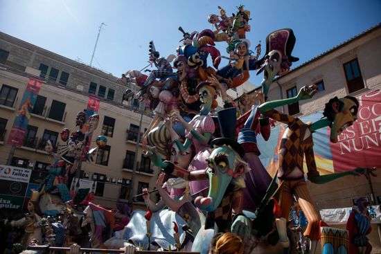 This Photograph Shows Falla Huge Ornate Editorial Stock Photo - Stock ...