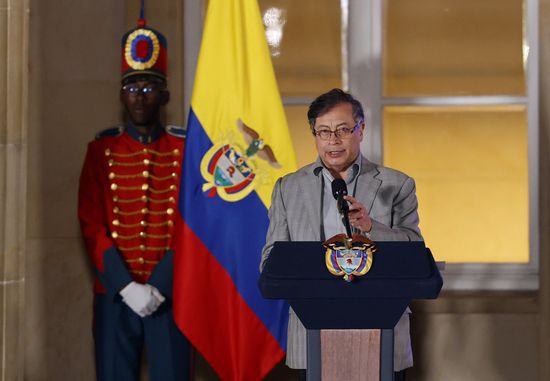 President Colombia Gustavo Petro Speaks During Editorial Stock Photo ...