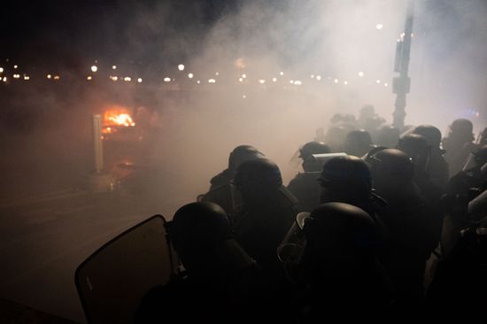Riot Police Take Offensive Position Amidst Editorial Stock Photo ...