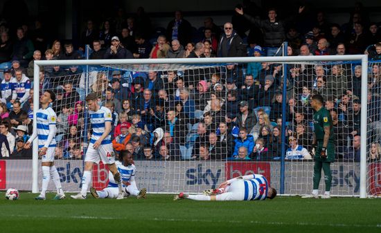 Dejected Qpr Defenders After Birmingham Goal Editorial Stock Photo ...