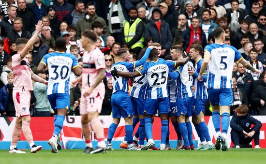 Deniz Undav Brighton Hove Albion Celebrates Editorial Stock Photo ...
