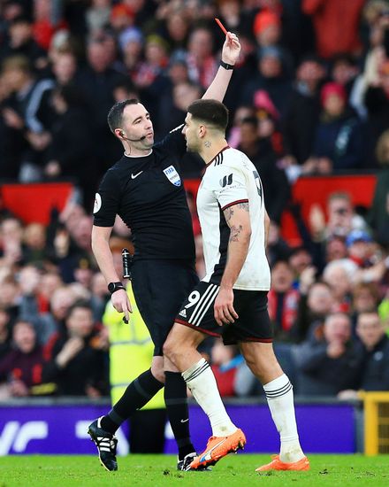 Referee Mr Christopher Kavanagh Shows Aleksander Editorial Stock Photo ...