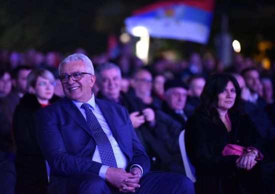 Presidential Candidate Andrija Mandic Smiles During Editorial Stock ...