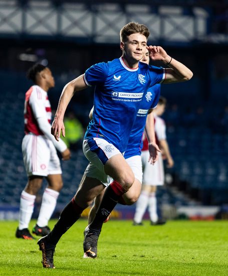 Cameron Cooper Rangers U18s Celebrates Scoring Editorial Stock Photo ...