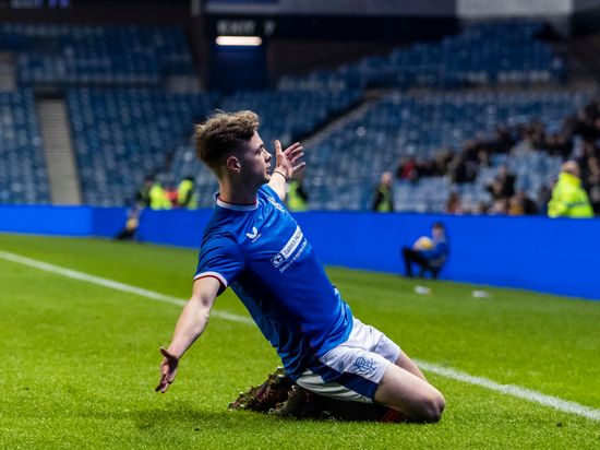 Cameron Cooper Rangers U18s Celebrates Scoring Editorial Stock Photo ...