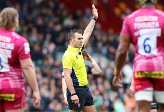 Referee Adam Leal During Premiership Rugby Editorial Stock Photo ...