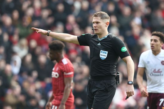 Referee David Dickinson During Cinch Scottish Editorial Stock Photo ...