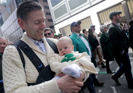 Luke Downey Holds His 4monthold Son Editorial Stock Photo - Stock Image ...
