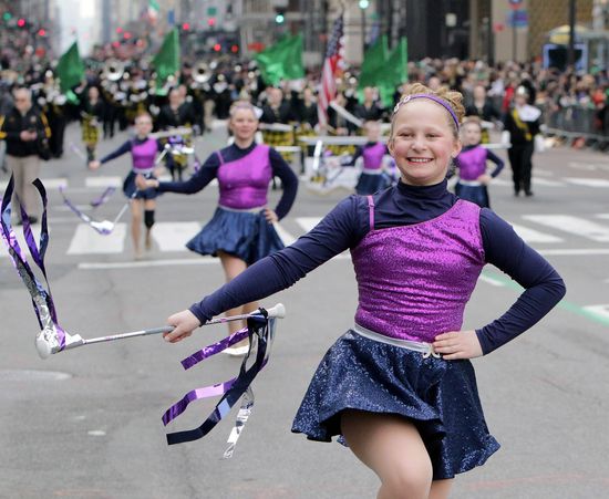 Groups Perform While Marching Fifth Avenue Editorial Stock Photo ...